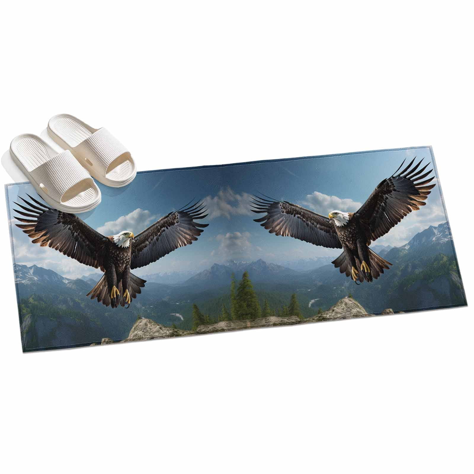 Area Rug 2x6ft Blue Sky Mountain Area Rugs for Kitchen Runner Rug Eagle ...