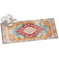 Area Rug 2x6ft Bohemian Orange Blue Red Floral Area Rugs for Kitchen ...