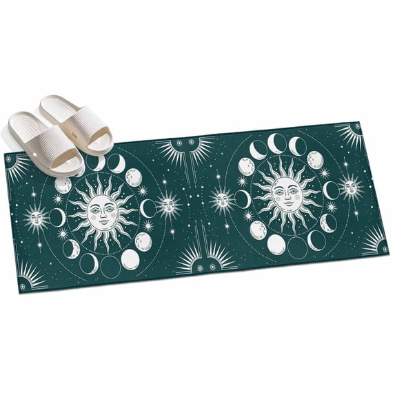 Area Rug 2x6ft Bohemian Sun Moon Texture Area Rugs for Kitchen Runner ...