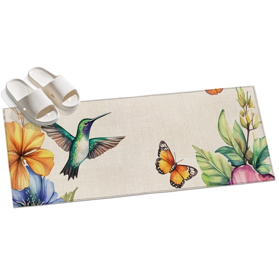 Area Rug 2x6ft Butterfly Bird Area Rugs for Kitchen Runner Rug Spring ...