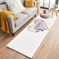 Area Rug 2x6ft Colorful Inspirational Quotes with Love Heart Area Rugs ...