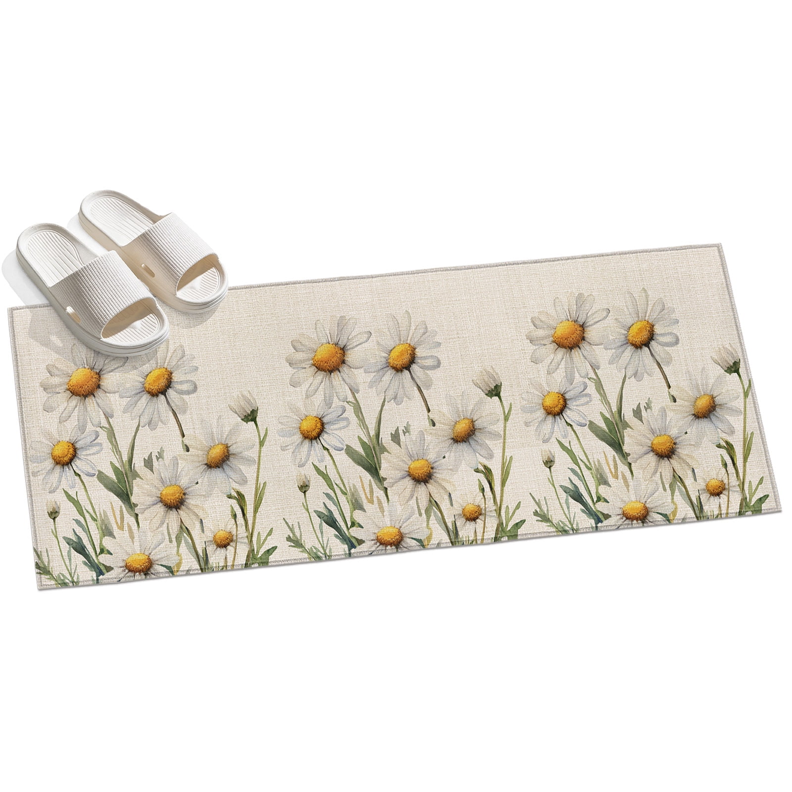 Area Rug 2x6ft Daisy Pastoral Area Rugs for Kitchen Runner Rug Spring ...