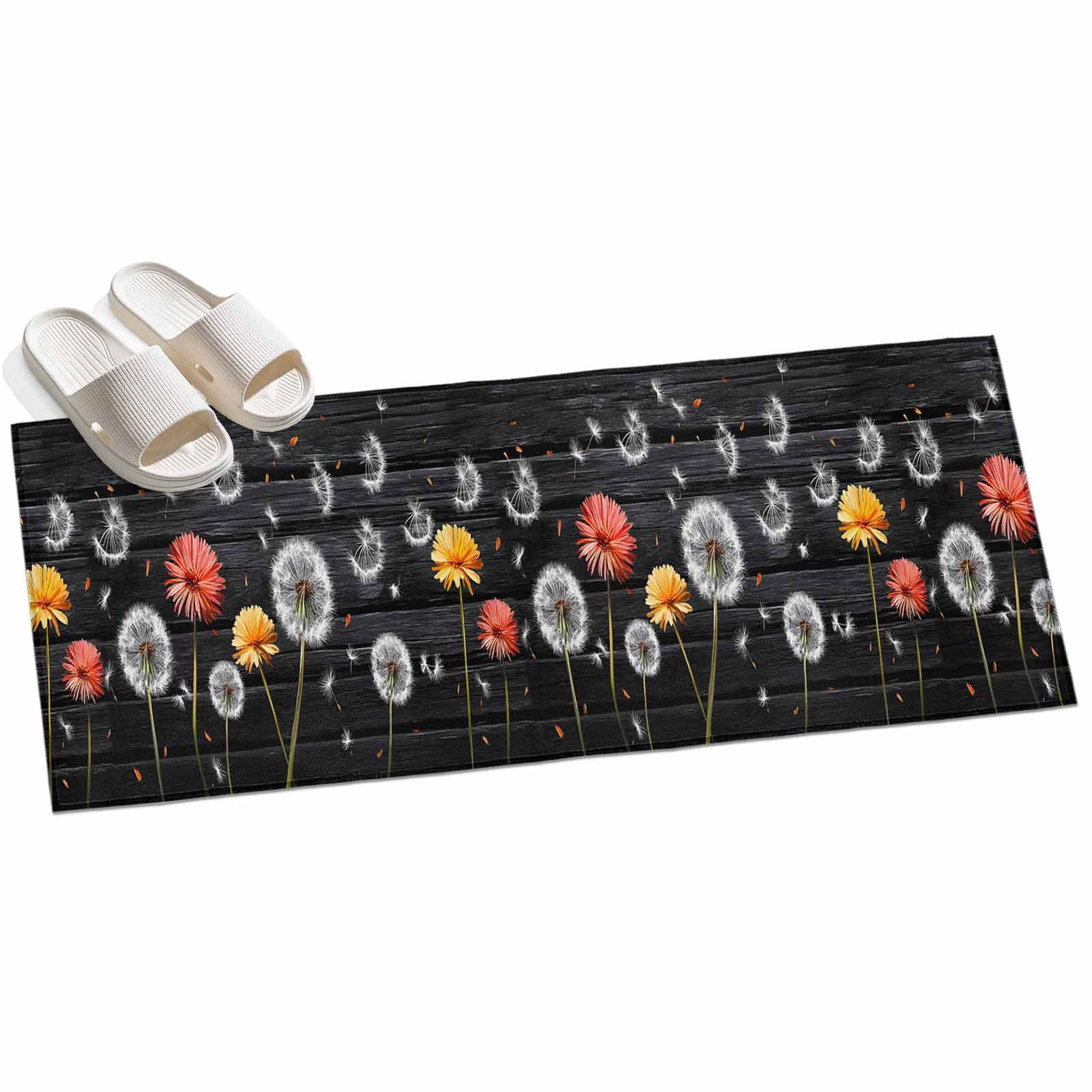 Area Rug 2x6ft Dandelion Oil Painting Area Rugs for Kitchen Runner Rug ...