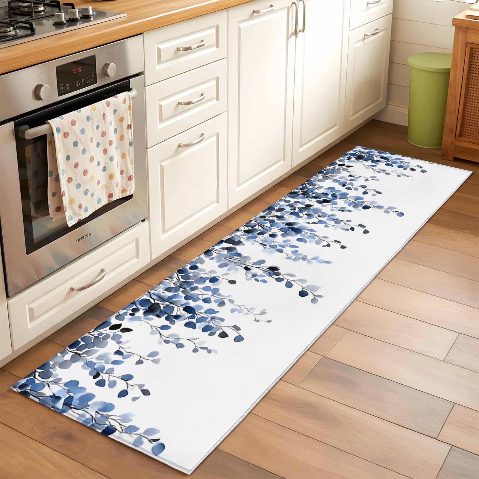 Area Rug 2x6ft Eucalyptus Leaves Washable Area Rugs for Living Room ...