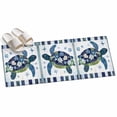 Area Rug 2x6ft Floral Turtle Area Rugs for Kitchen Runner Rug Blue ...
