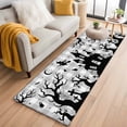 Area Rug 2x6ft Flying Witch Haunted House Bat Area Rugs Washable Low ...
