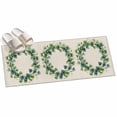 Area Rug 2x6ft Green Blue Leaves Area Rugs for Kitchen Runner Rug Linen ...