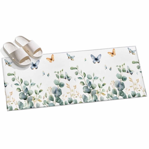 Area Rug 2x6ft Green Leaves Plant Area Rugs for Kitchen Runner Rug ...
