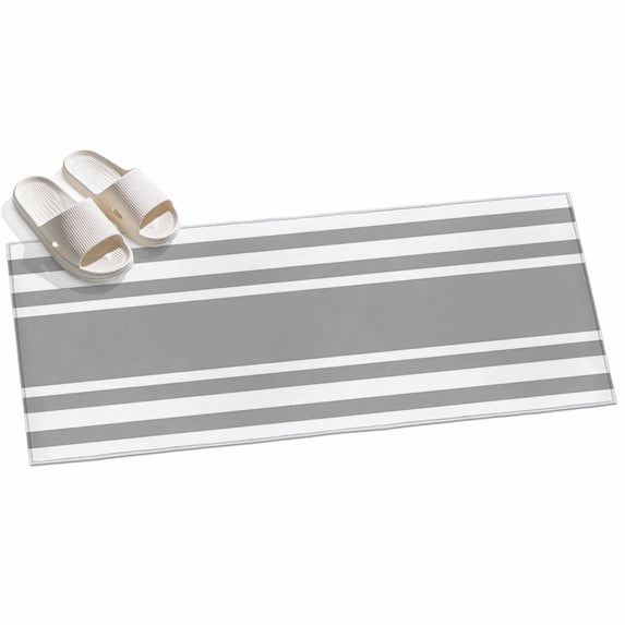 Area Rug 2x6ft Grey Stripe Area Rugs for Kitchen Runner Rug Geometric ...