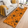 Area Rug 2x6ft Halloween Orange Pumpkin Seamless Area Rugs Washable Low ...