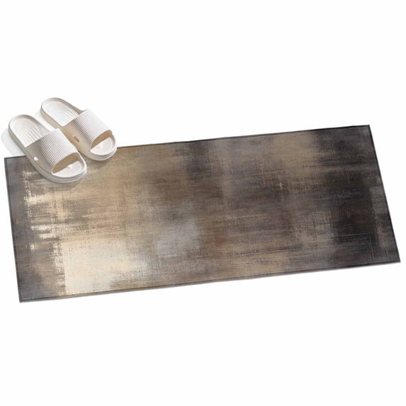 Area Rug 2x6ft Ombre Brown Black Painting Art Area Rugs for Kitchen ...