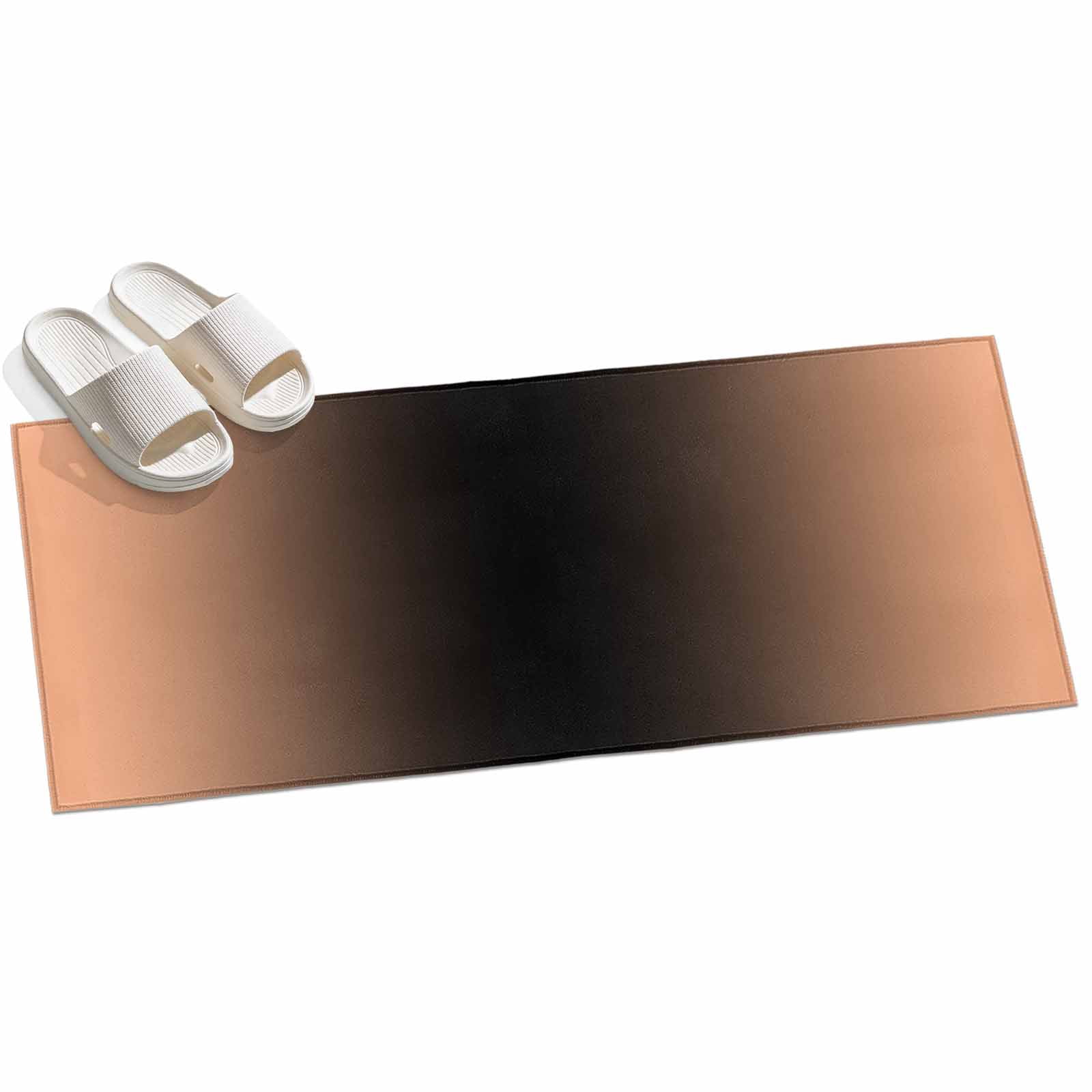 Area Rug 2x6ft Ombre Coral Pink Black Area Rugs for Kitchen Runner Rug ...