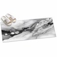 Area Rug 2x6ft Ombre Gray Marble Texture Area Rugs for Kitchen Runner ...