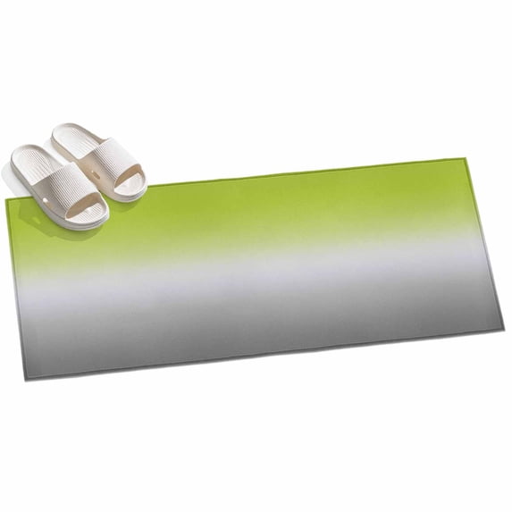 Area Rug 2x6ft Ombre Green Area Rugs for Kitchen Runner Rug Green Grey ...
