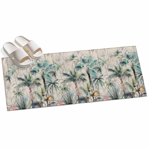 Area Rug 2x6ft Palm Leaves Area Rugs for Kitchen Runner Rug Rustic ...