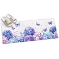 Area Rug 2x6ft Pink Blue Purple Hydrangea Area Rugs for Kitchen Runner ...