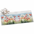 Area Rug 2x6ft Pink Red Floral Ocean Area Rugs for Kitchen Runner Rug ...