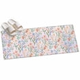 Area Rug 2x6ft Pink Wildflowers Area Rugs for Kitchen Runner Rug Green ...