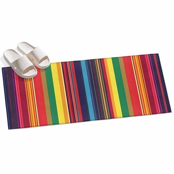 Area Rug 2x6ft Rainbow Stripes Area Rugs for Kitchen Runner Rug ...