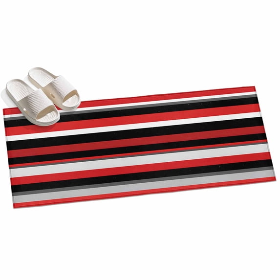Area Rug 2x6ft Red Black Gray Area Rugs for Kitchen Runner Rug Mexican ...