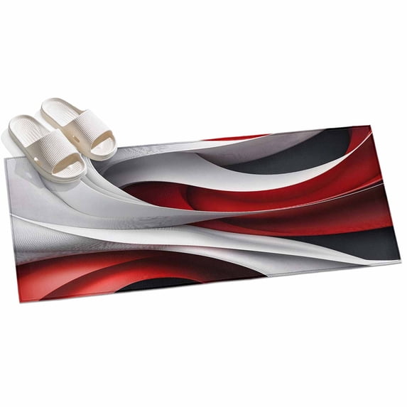 Area Rug 2x6ft Red Black White Area Rugs for Kitchen Runner Rug ...
