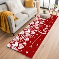 Area Rug 2x6ft Red Love Valentine's Day Area Rugs Washable Low Pile ...