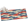 Area Rug 2x6ft Red White Blue Wave Area Rugs for Kitchen Runner Rug ...