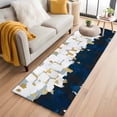 Area Rug 2x6ft Retro Blue Yellow Oil Painting Art Area Rugs Washable ...