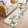 Area Rug 2x6ft Retro Magnolia on Newspaper Area Rugs Washable Low Pile ...
