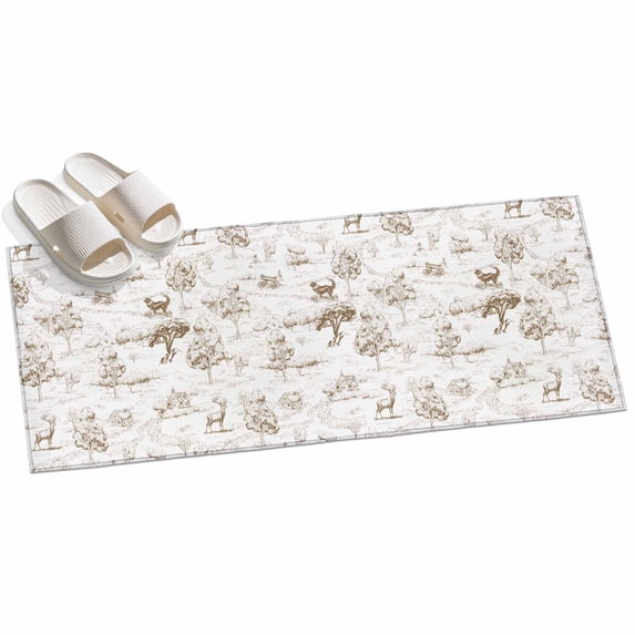 Area Rug 2x6ft Rustic Dog Retro Deer Area Rugs for Kitchen Runner Rug ...