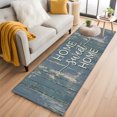 Area Rug 2x6ft Rustic Wood Grain Sweet Home Text Area Rugs Washable Low ...