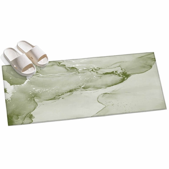Area Rug 2x6ft Sage Green Marble Area Rugs for Kitchen Runner Rug ...