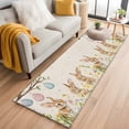 Area Rug 2x6ft Spring Easter Farm Rabbit Egg Area Rugs Washable Low ...