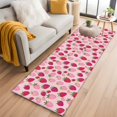 Area Rug 2x6ft Strawberries on Pink Background Area Rugs Washable Low ...