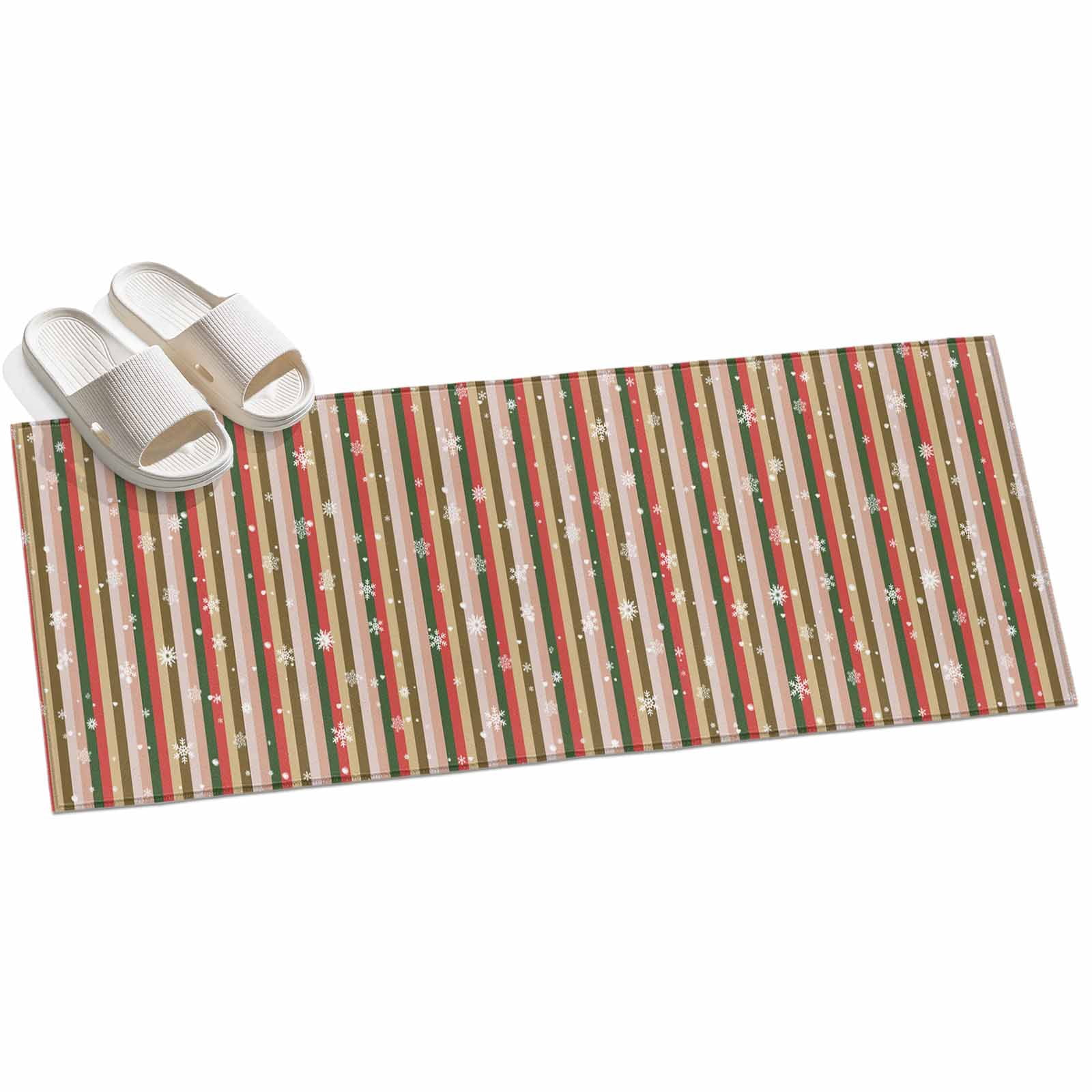 Area Rug 2x6ft Stripes Colorful Area Rugs for Kitchen Runner Rug White ...