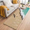 Area Rug 2x6ft Summer Beach Starfish Teal Seawater Area Rugs Washable ...