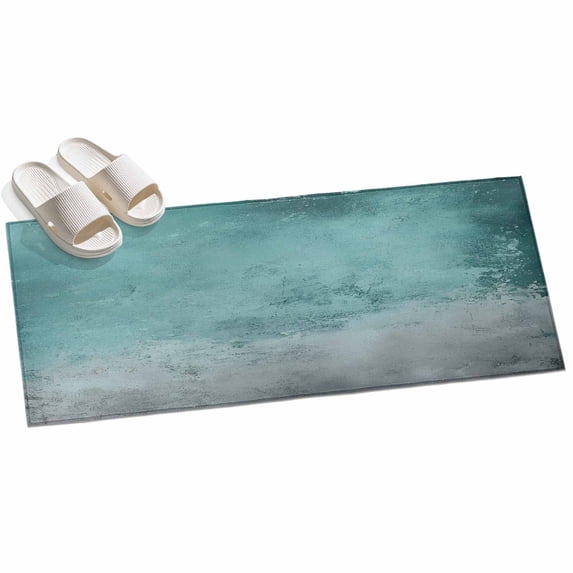 Area Rug 2x6ft Teal Blue Grey Area Rugs for Kitchen Runner Rug Modern ...