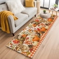 Area Rug 2x6ft Thanksgiving Fox Hedgehog Rabbit Area Rugs Washable Low ...