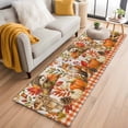 Area Rug 2x6ft Thanksgiving Red Fox Rabbit Hedgehog Area Rugs Washable ...