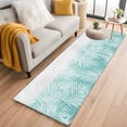 Area Rug 2x6ft Tropical Palm Leaves Texture Area Rugs Washable Low Pile ...