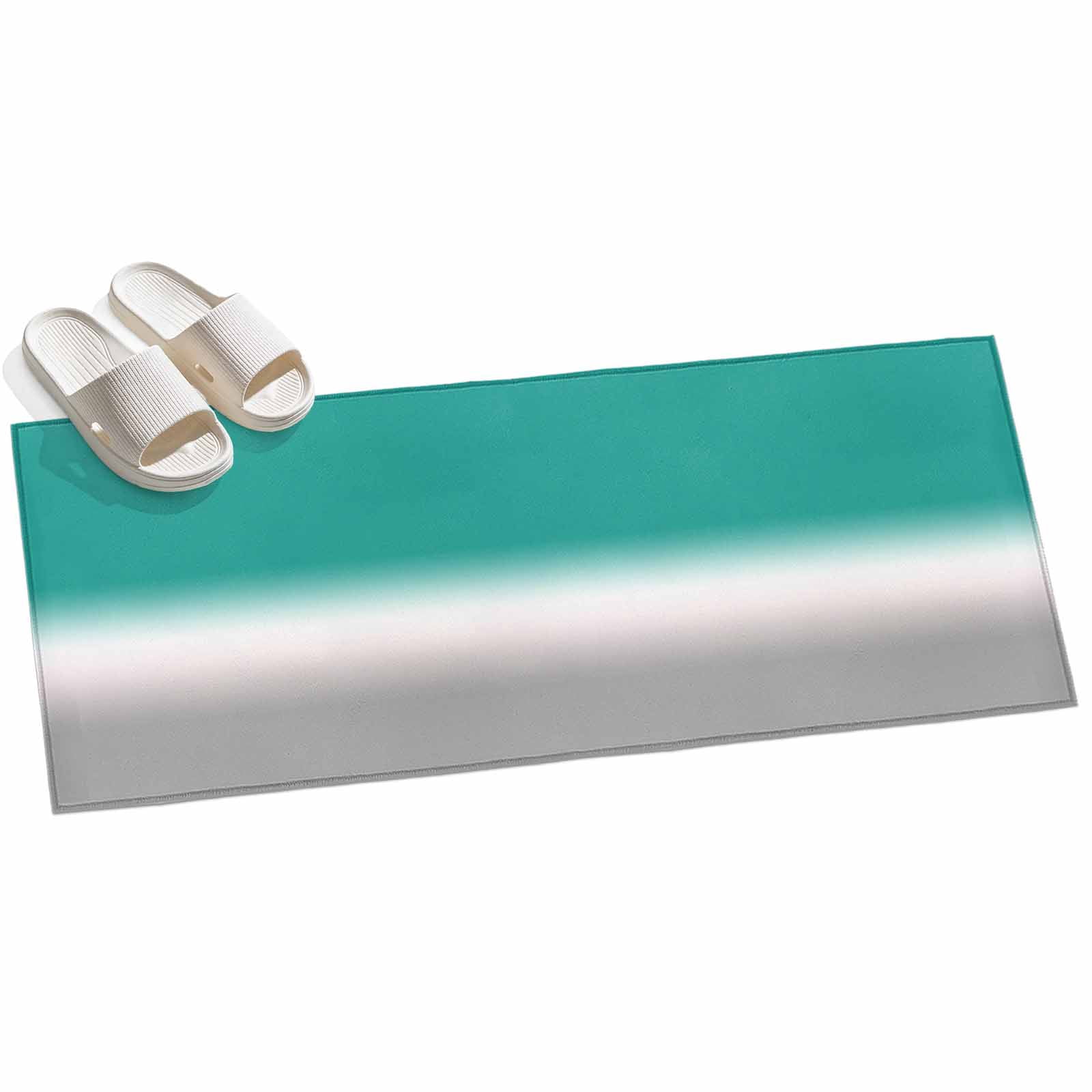 Area Rug 2x6ft Turquoise Green Grey Ombre Area Rugs for Kitchen Runner ...