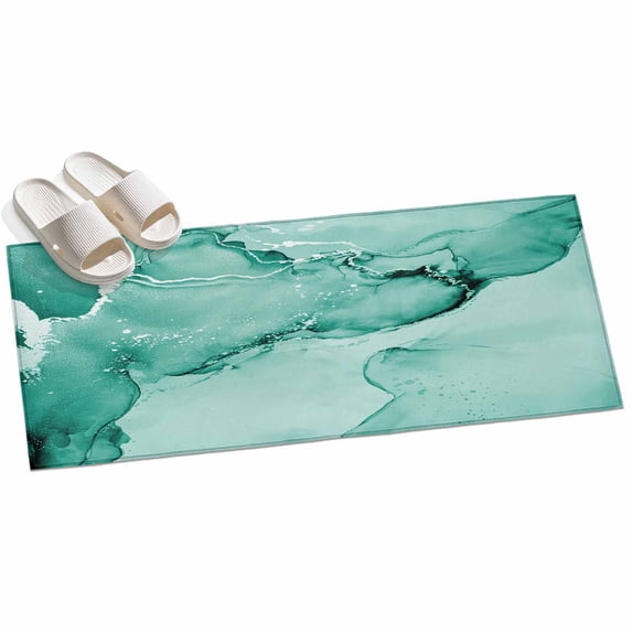 Area Rug 2x6ft Turquoise Marble Area Rugs for Kitchen Runner Rug ...