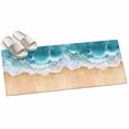 Area Rug 2x6ft Watercolor Blue Ocean Beach Area Rugs for Kitchen Runner ...