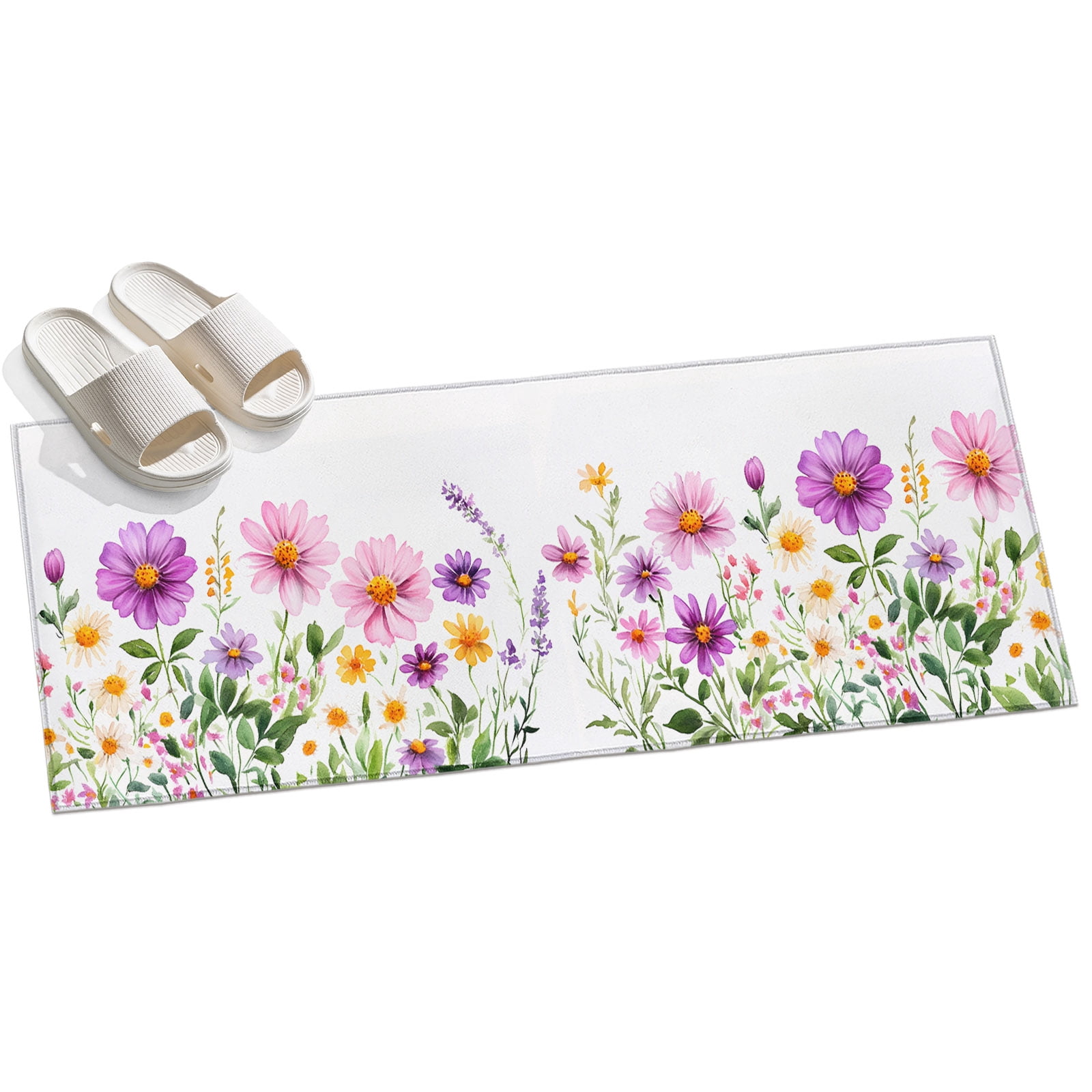 Area Rug 2x6ft Watercolor Spring Area Rugs for Kitchen Runner Rug ...
