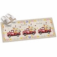 Area Rug 2x6ft Watercolor Truck Daisy Area Rugs for Kitchen Runner Rug ...