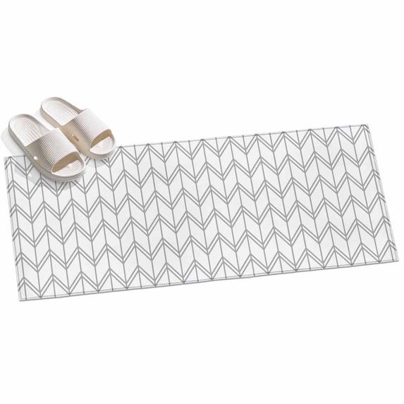 Area Rug 2x6ft White Geometric Waves Area Rugs for Kitchen Runner Rug ...