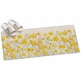 Area Rug 2x6ft Yellow Chrysanthemum Floral Area Rugs for Kitchen Runner ...