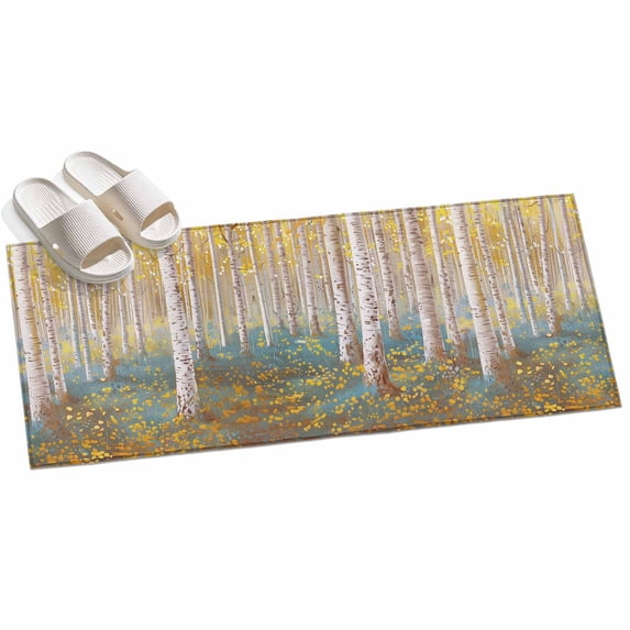 Area Rug 2x6ft Yellow Forest Plant Area Rugs for Kitchen Runner Rug ...
