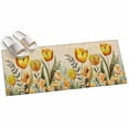 Area Rug 2x6ft Yellow Tulip Flower Floral Area Rugs for Kitchen Runner ...