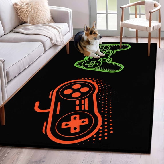 Area Rug 3'x5', Game Controller Non-slip Runner Rug Carpet for Bedside ...